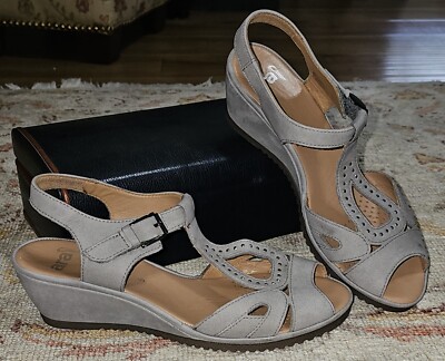 ARA, Gray Suede Sandals, Womens Shoes, Studed, Size 7.5 | eBay
