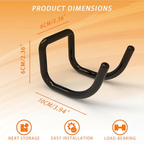 Set of 4 Heavy-Duty Rack Hooks, Fits 2x2 & 3x3 Power Racks with 1-Inch ...