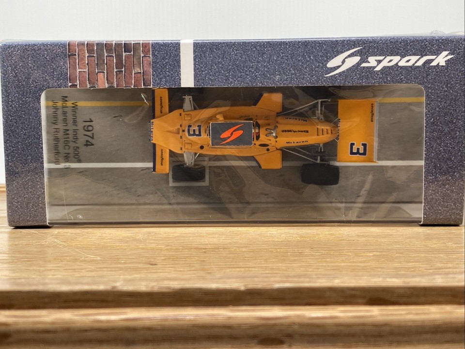 1/43 Spark IndyCar 1974 McLaren M16C Johnny Rutherford Indy 500 Win ...