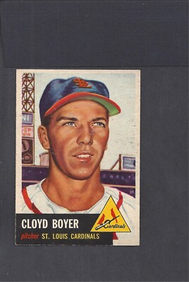 1953 TOPPS #60 CLOYD BOYER-1--BV $40--CARDINALS--NO CREASES--EX/EX/MT ...