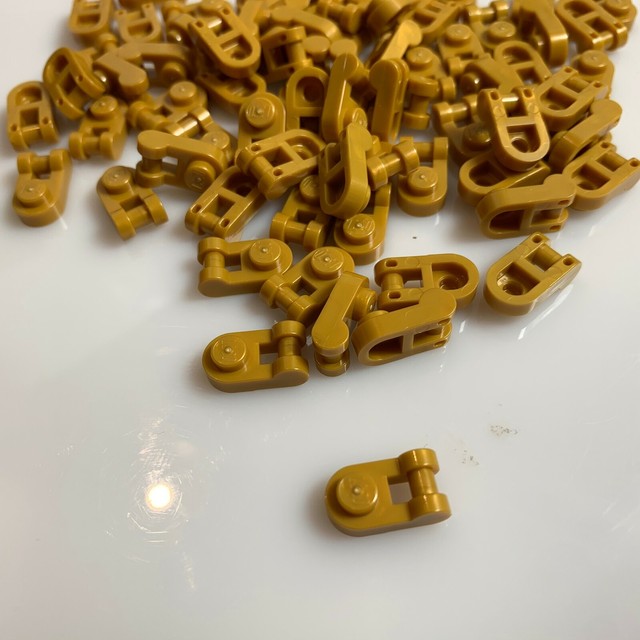 75 NEW LEGO Warm Gold ("Pearl Gold") Plate 1X1 Round W/ 3.2 Shaft 26047 ...