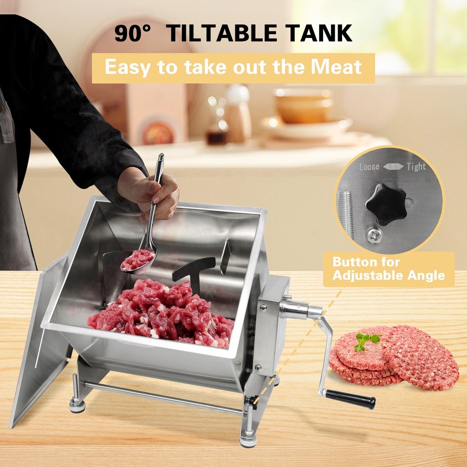 Hakka Refurbished Tilt Tank Meat Mixer 45lbs 22.5L Food Process Mixing ...