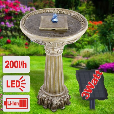 SOLAR BRUNNEN SPRINGBRUNNEN GARTEN BRUNNEN ZIER SOLAR WASSERSPIEL ...