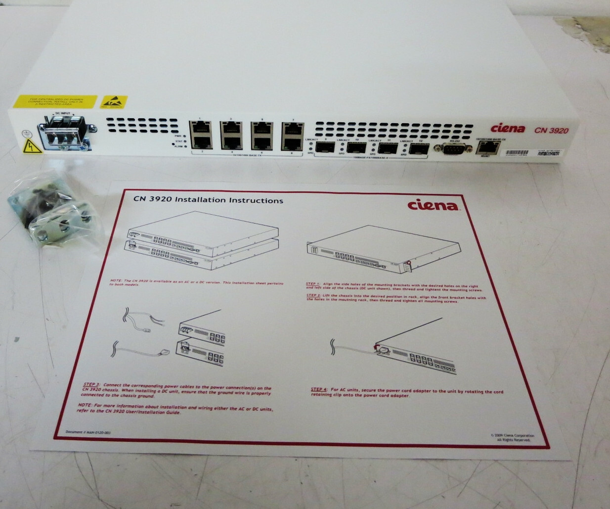 CIENA 170-3920-901 CN3920 Service Delivery Switch 8 Network, 4 ...