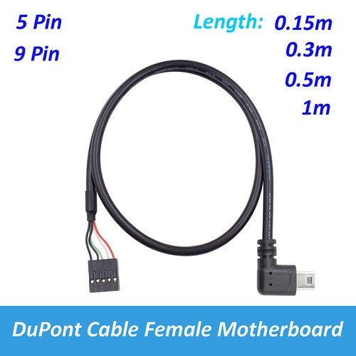Male Micro USB to Female Dupont 5 Pin Header Motherboard Connector PC ...