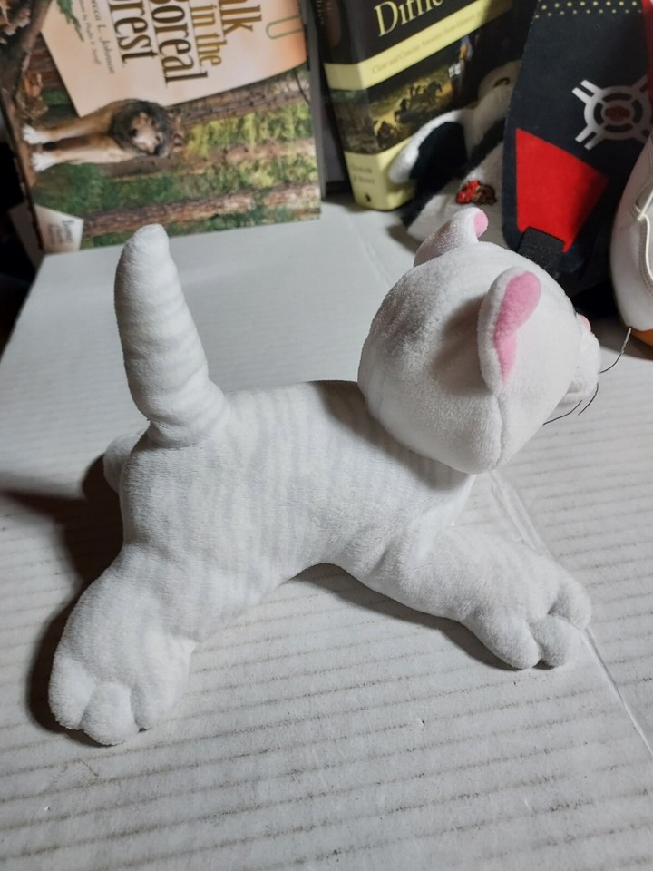 Vintage 80s Pound Purries White Tabby Kitty Cat Plush Stuffed Animal 7 ...