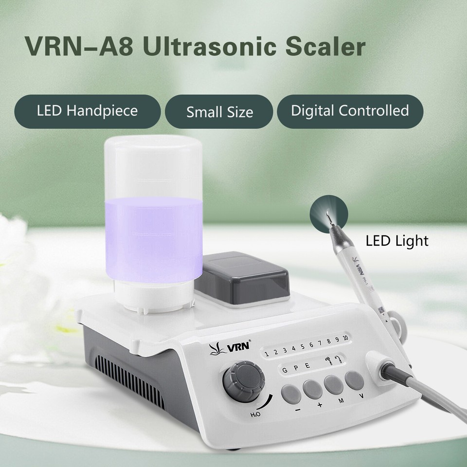 VRN-A8 Dental Wireless Ultrasonic Piezo Scaler / LED Ultrasonic Scaler ...