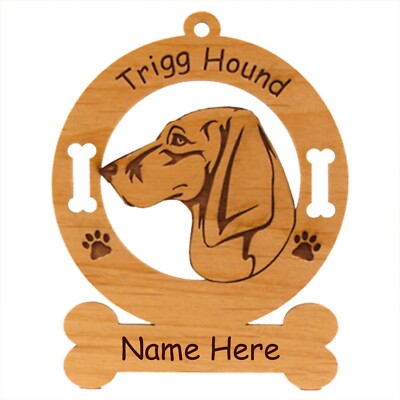 Trigg Hound Head Dog Breed Ornament Personalized With Your Dogs Name ...