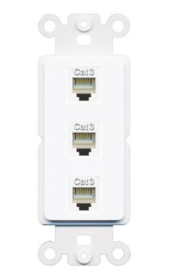 [3 Ports] 3 PHONE Rocker Wall Plate White | eBay