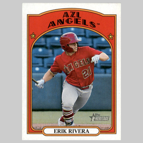 Erik Rivera #72 2021 Topps Heritage Minor League AZL Angels Baseball ...