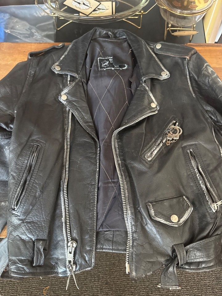 Vintage Leather Jacket signed by James Hetfield and Jason Newstead of ...