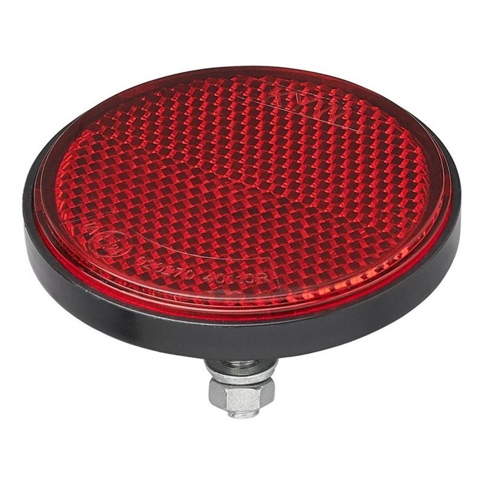 4x RED Rear Screw on 60mm Round Reflectors - Trailers & Horse Box | eBay UK