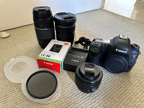 Canon 6D DSLR Camera Kit – Body, 3 Lenses, Accessories – Great first ...