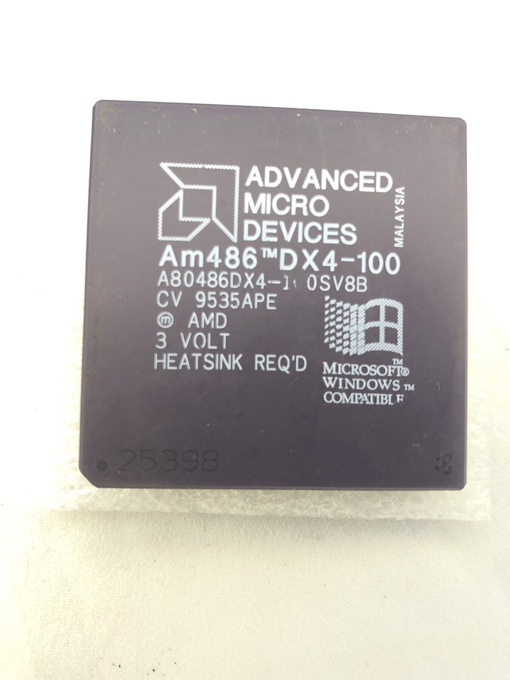 AMD 486 DX4 100 MHz Socket 3 CPU A80486DX4-100 Vintage Processor ...