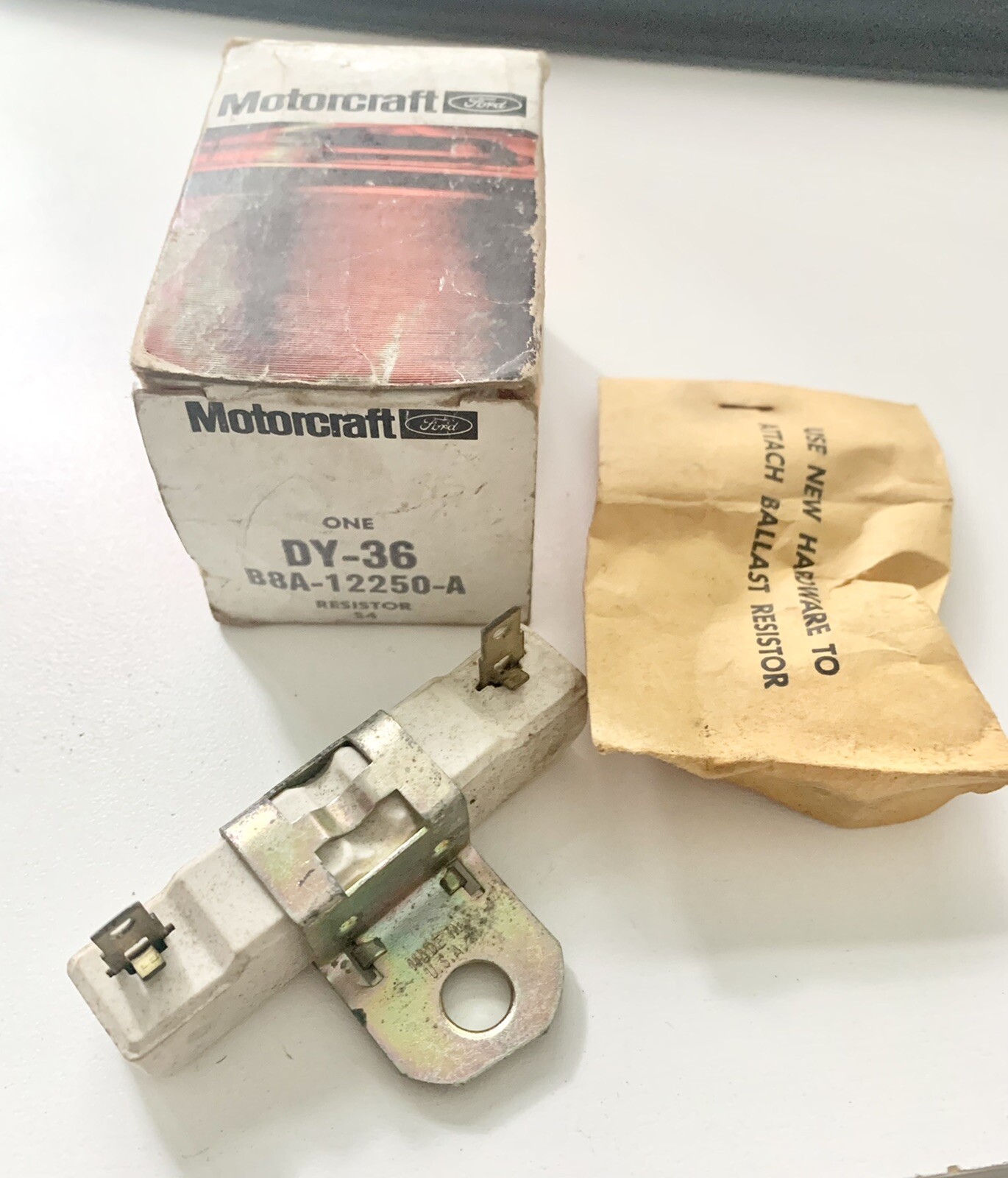 Ballast Resistor-Resistor-Ignition Coil Motorcraft DY-36 for sale ...
