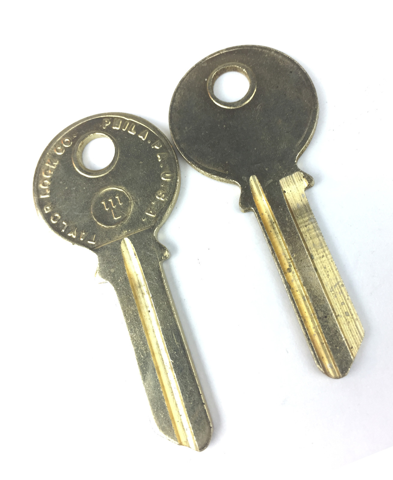 VTG Lot of 2 Taylor Lock 111-L Metal Key Blanks Uncut Keys Made USA | eBay