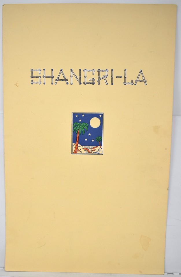 Vintage 1963 Shangri-la Restaurant Menu 222 North State Street Chicago ...