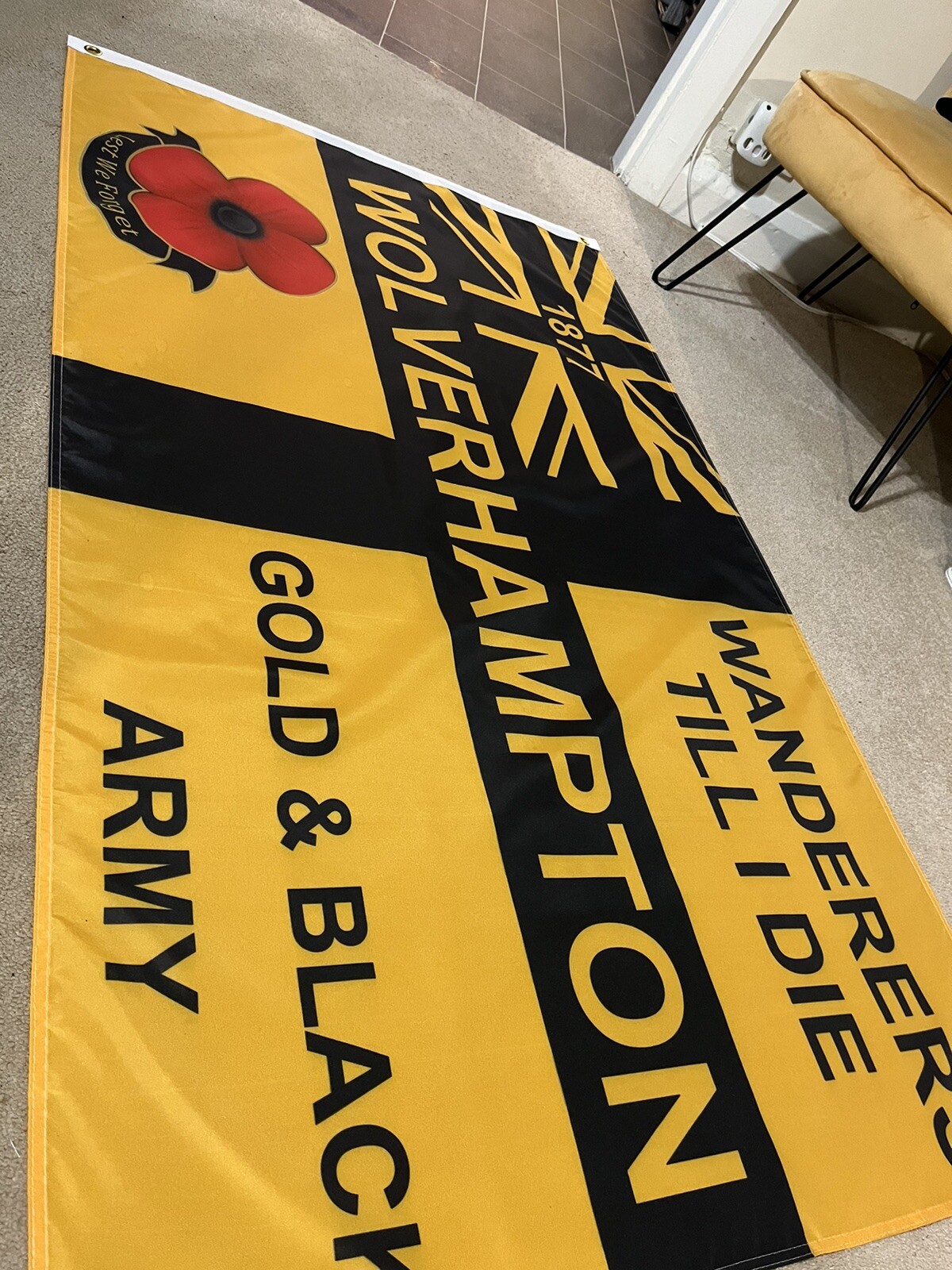 Wolverhampton Wanderers WWFC Flag 5ft by 3ft Wolves Football Flag | eBay UK