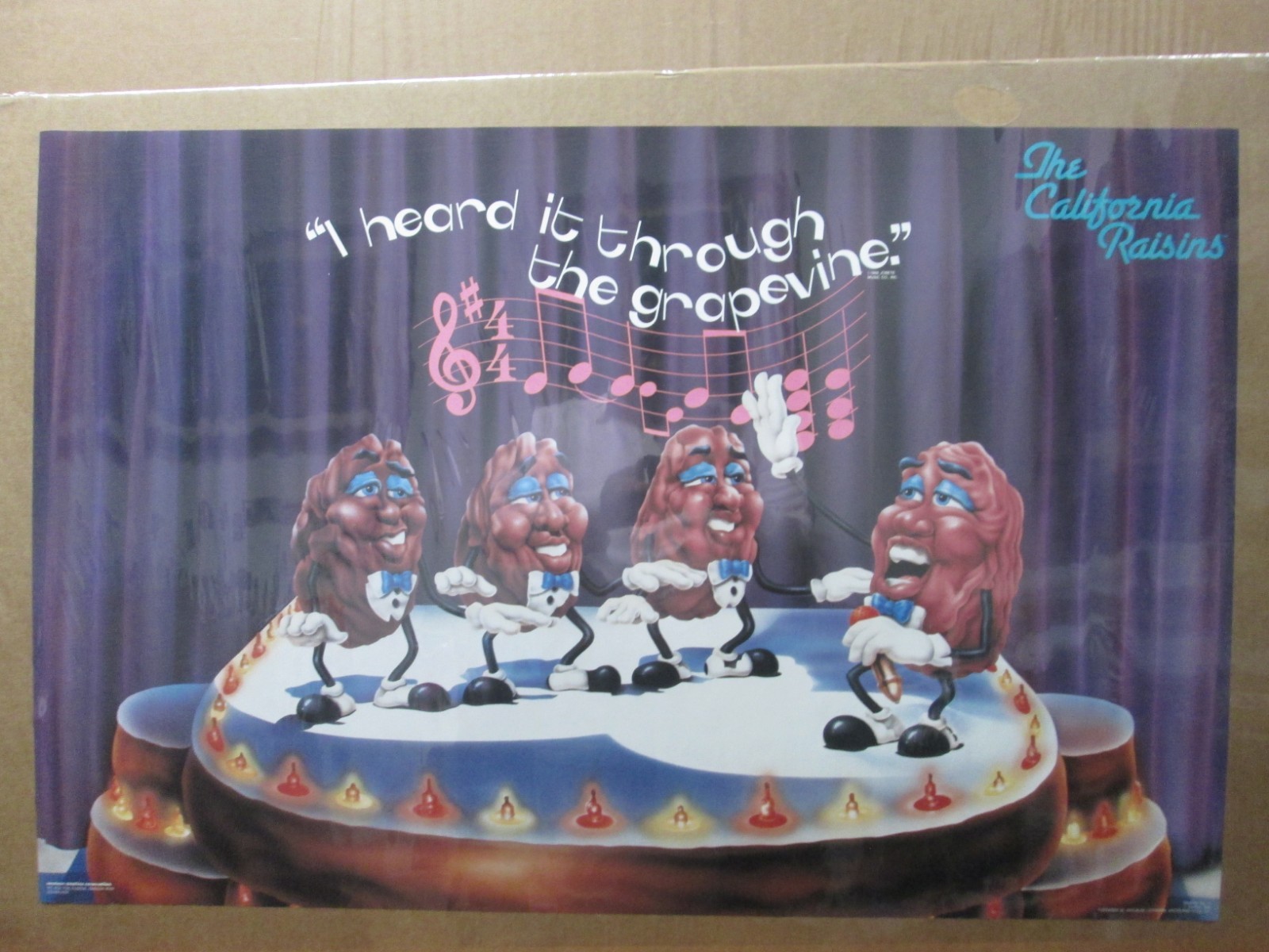 the California Raisins Vintage Poster Heard it through the Grapevine ...