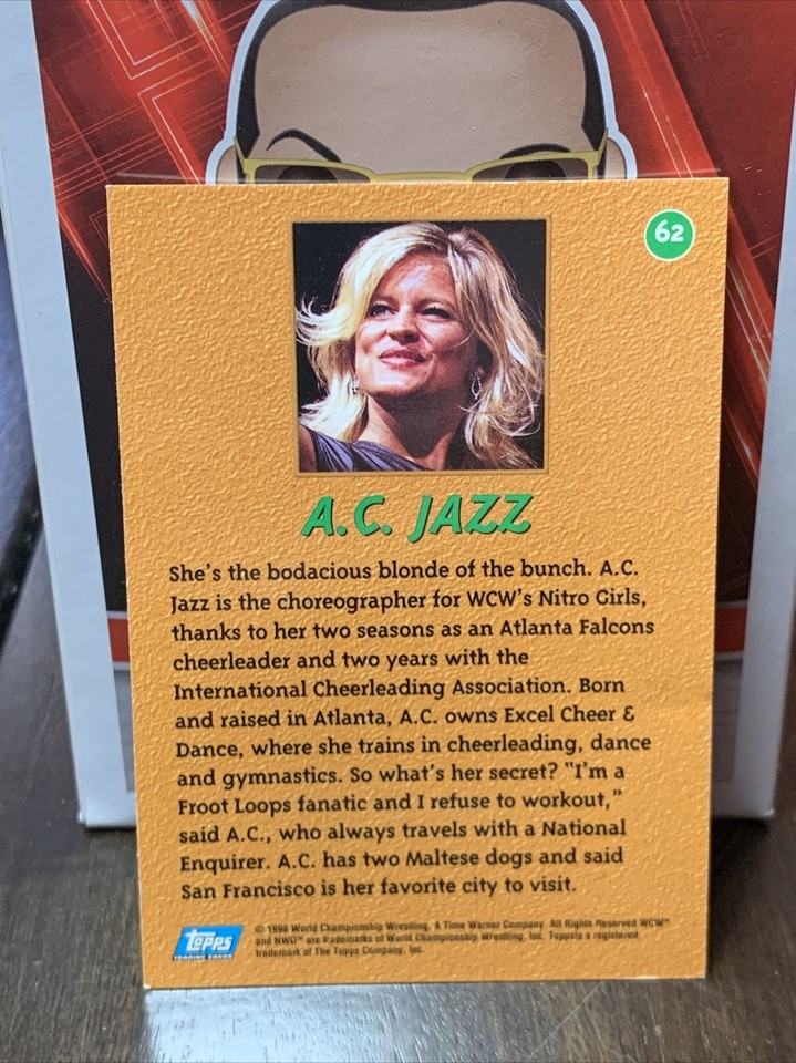 A C JAZZ 1998 TOPPS WCW NWO NITRO GIRLS CARD 62 FREE SHIPPING (6) | eBay