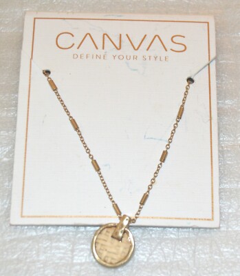 Canvas ‘Bamboo’ Pendant Necklace #jewelry #Canvas #fashion #necklace | eBay
