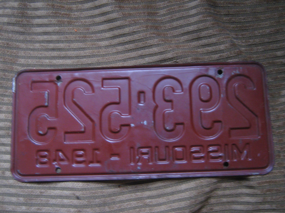 1948 Missouri License Plate | eBay