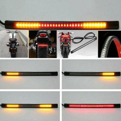 MOTORCYCLE LED STRIPS BAR BRAKE TAIL LIGHT TURN SIGNALS FOR CAFE RACER ...