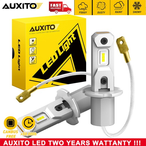 Canbus H3 LED Fog light Globes Bulbs Lamp Kit 12000LM White Fanless ...