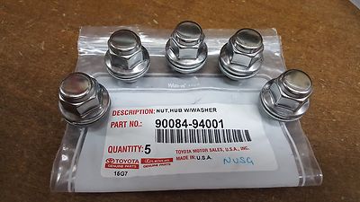 Genuine Toyota, Lexus OEM Chrome Wheel Nut (LUG) 90942-01033 - Set of 5 ...