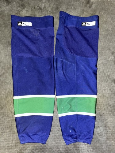 Adidas Edge Pro Stock Hockey Socks Vancouver Canucks Blue XL | eBay