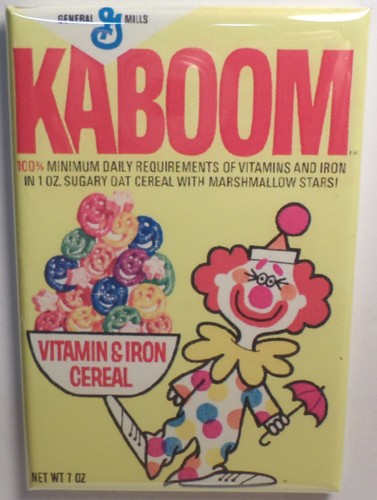 Kaboom Vintage Cereal Box 2" x 3" Refrigerator or Locker MAGNET | eBay