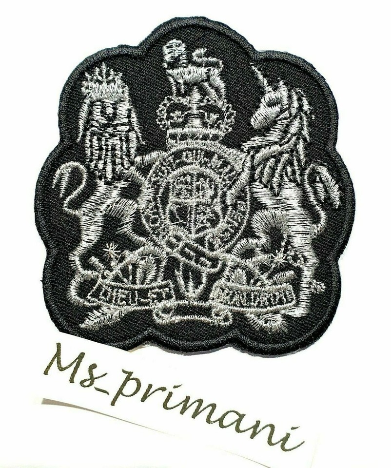 Royal Coat of Arms Embroidered Patch Iron / Sew On Badge UK British ...