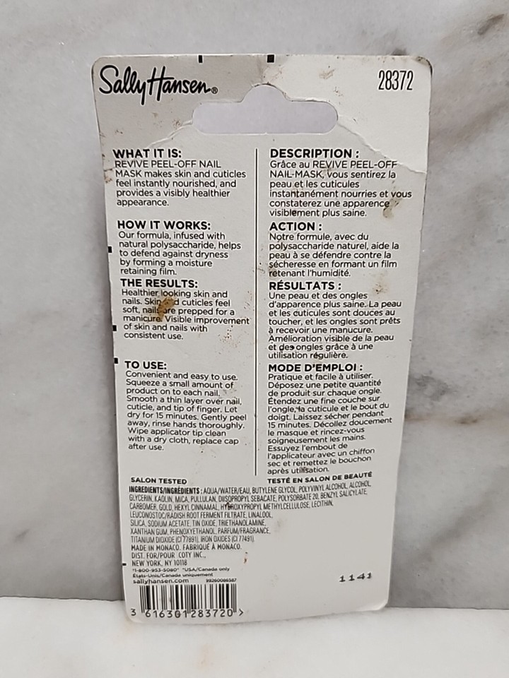 Sally Hansen Spa Collection Revive Peel-Off Nail Mask, 0.27 fl oz ...