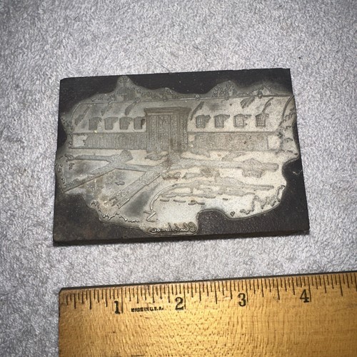 Printing Block “ Magnificent Building Weather Vane On Top “ Clubhouse ...