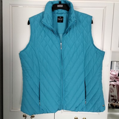 Ladies TIGI Quilted Gilet Waistcoat Jacket Turquoise Size 22/24 | eBay UK