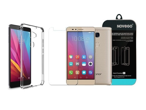 Huawei Honor 5X - Case Cover Gel TPU Flexible Shockproof +2 Films ...