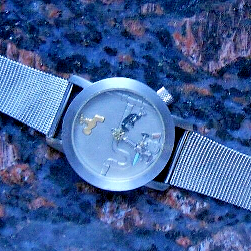 Akteo JC Mareschal Watch Plumbing Metal Silver Tone Band New Battery ...