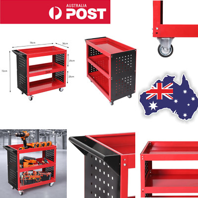 Traderight tool trolley, workshop, tools toolbox cart red portable shed ...