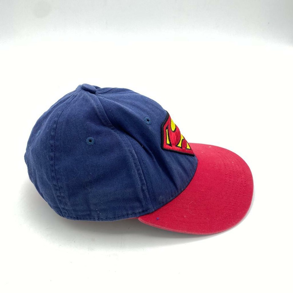 Hat Cap Licensed DC Comics Superman Logo Side Text Blue Red | eBay