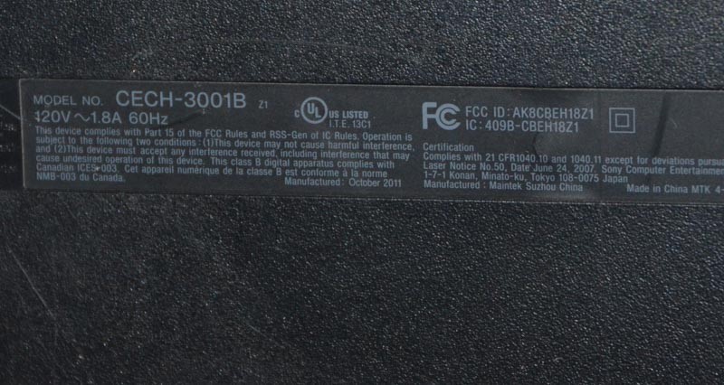 Sony Playstation 3 Console Model CECH-3001B. | eBay