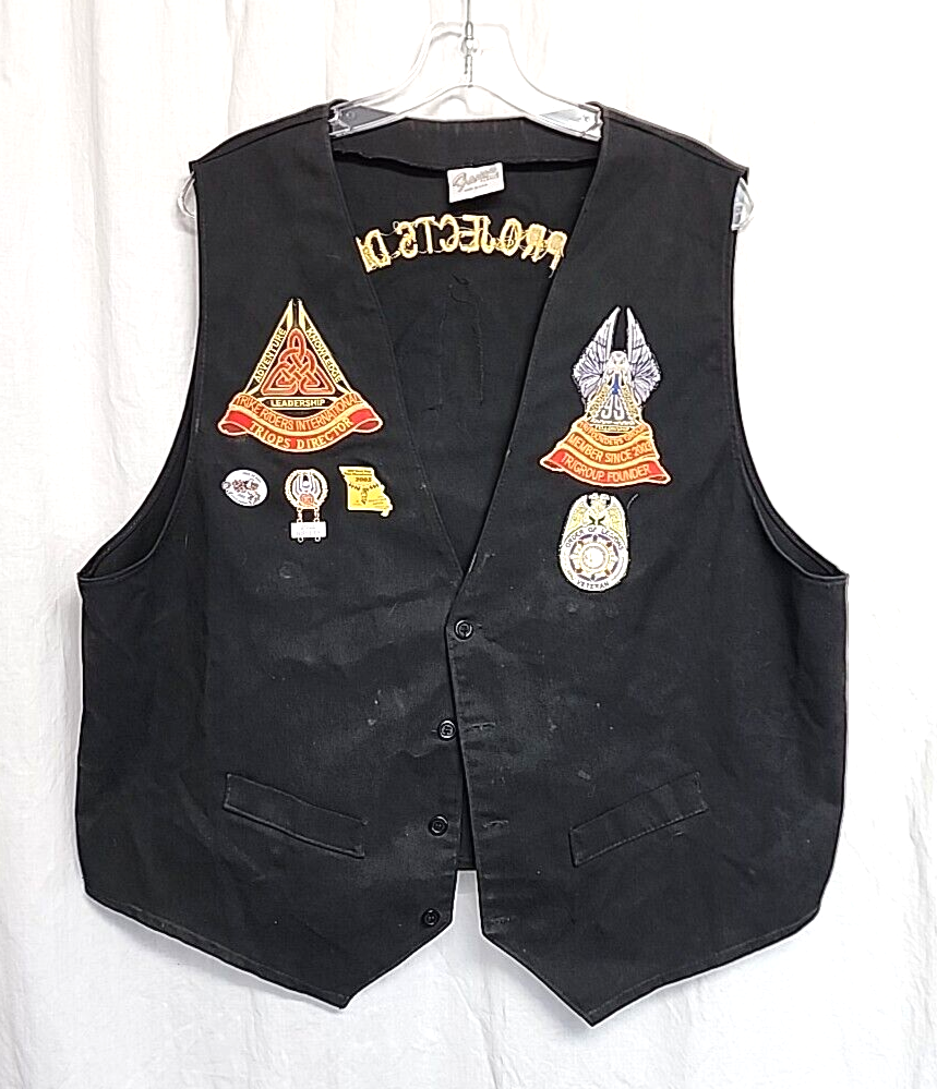 Trike Riders International Motorcycle Club Vest Black Denim | eBay