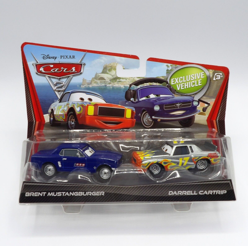 DISNEY PIXAR CARS 2 BRENT MUSTANGBURGER & DARREL CARTRIP DIE CAST 2 ...