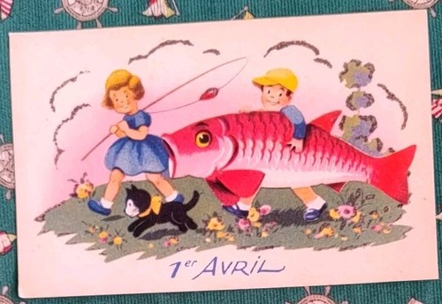 Postcard Made In France 1St April Premiere Avril Fish | eBay