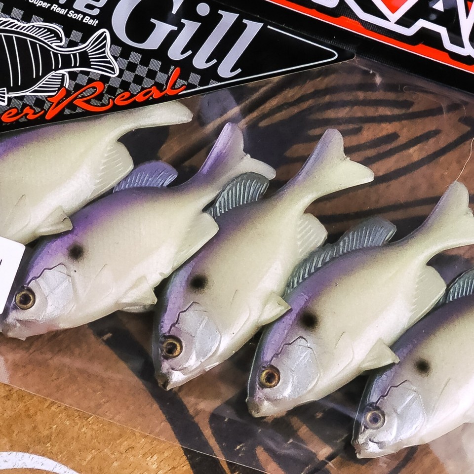 JACKALL Clone Gill Soft Finesse Dropshot Bluegill Bait 2.5" 5ct GREEN ...