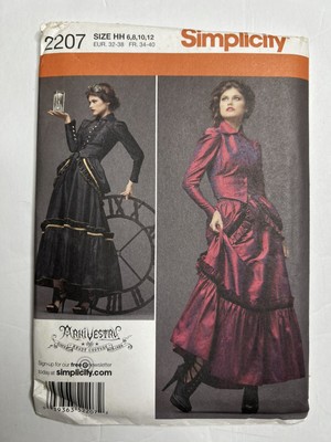 Simplicity 2207 Victorian Steampunk Goth Costume Size 6-12 UC/FF | eBay