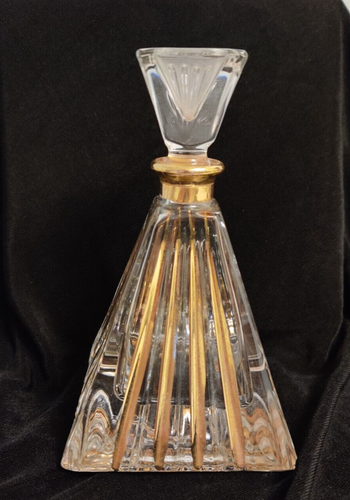 1988 Macy Royal Gallery Pyramid Perfume Bottle Italian Art Crystal ...