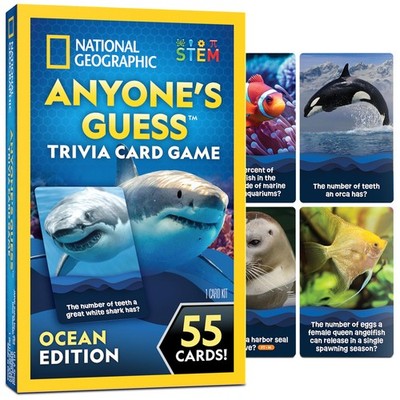 National Geographic Anyone's Guess Ocean Animals Trivia Cards - Kids ...