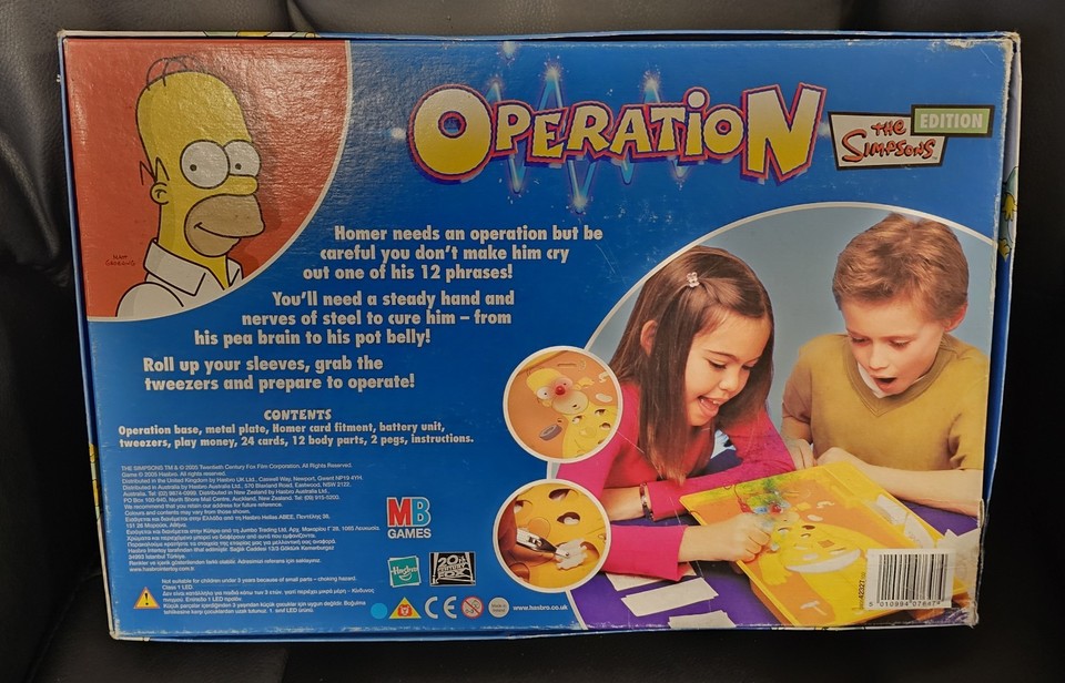 Operation. The Simpsons Edition, Vintage MB Retro Game, 2005, Working ...