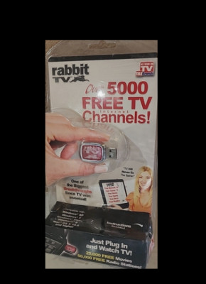 TV RABBIT TV Over 5000 Free TV Internet Channels USB Plug-In NIP NEW | eBay