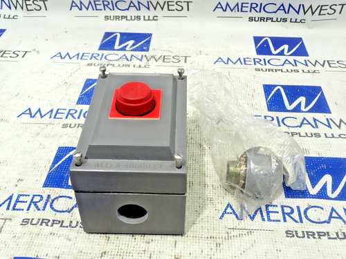 Allen Bradley 800H-1HA4R Stop Pushbutton Station Ser D 4X Enclosure ...